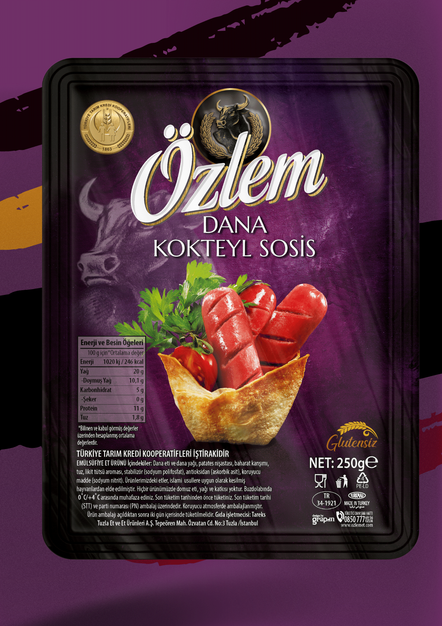 Dana Kokteyl Sosis 250g